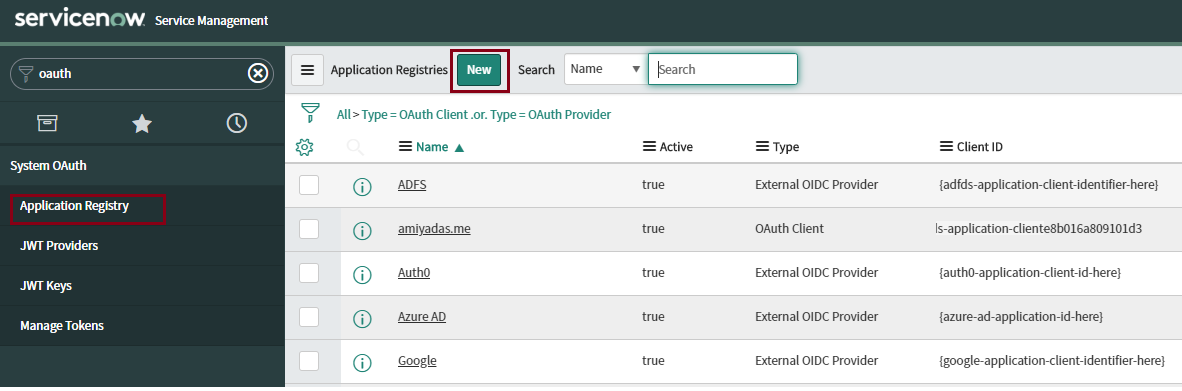 Configuring API access for ServiceNow